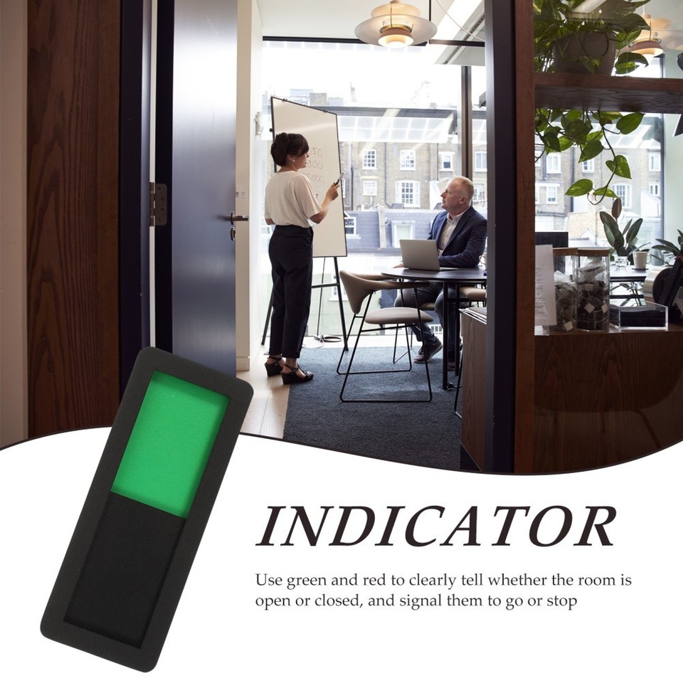 2 Pack Slider Door Indicator Sign for Conference Room Privacy Office ...