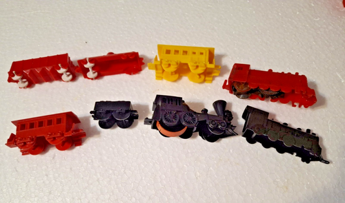 Vintage Plastic trains, engines, one pull back mechanism, one wind up ...