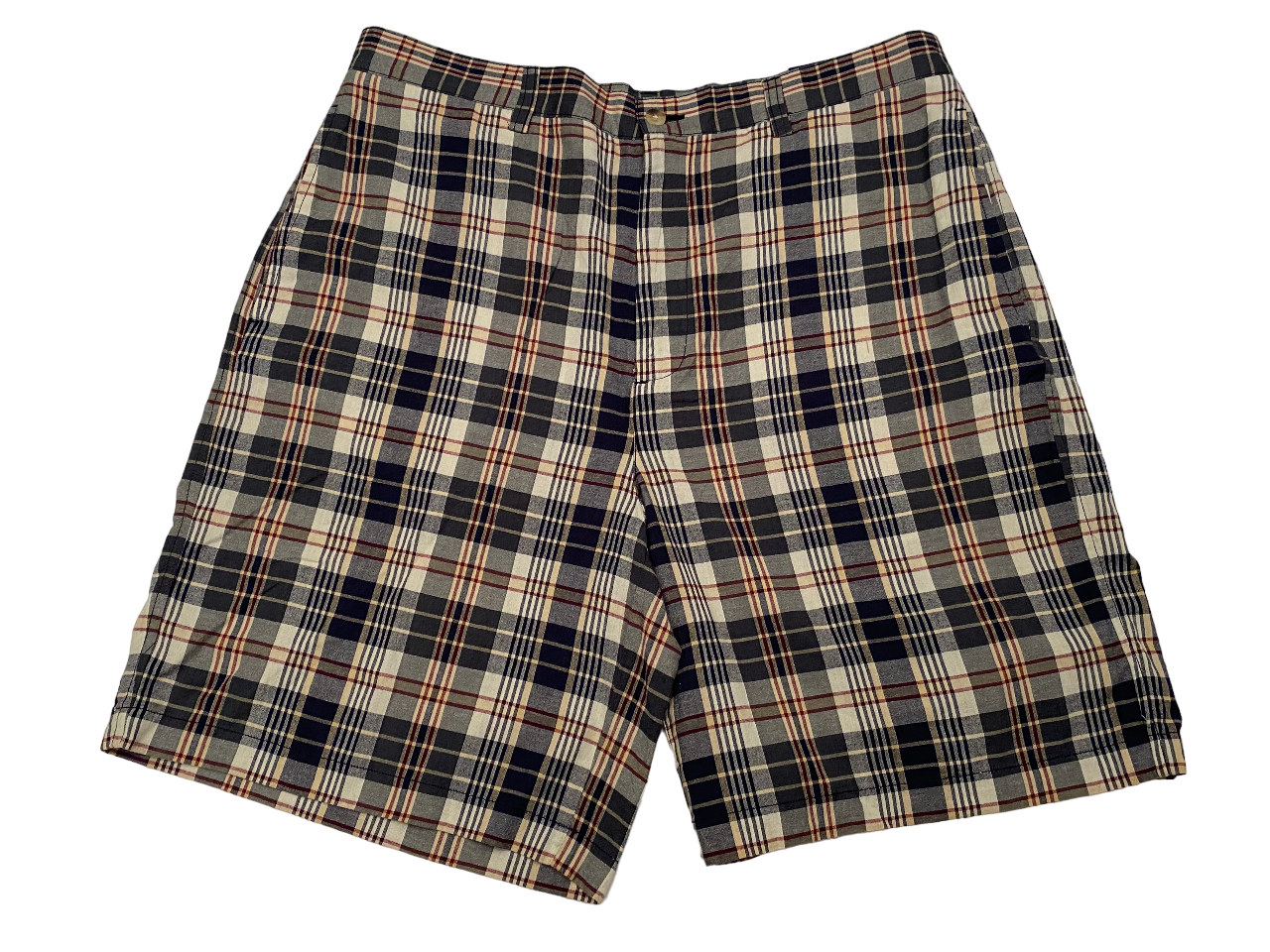 T. Harris men's Multi-Colored Plaid 4-Pocket Cotton Lightweight Shorts ...