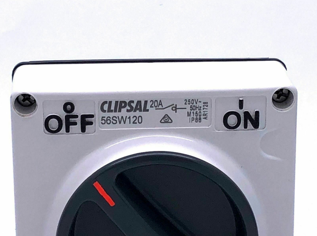 Clipsal 56SW120 Surface Mount Switch Single Pole 20amp 250vac for sale ...