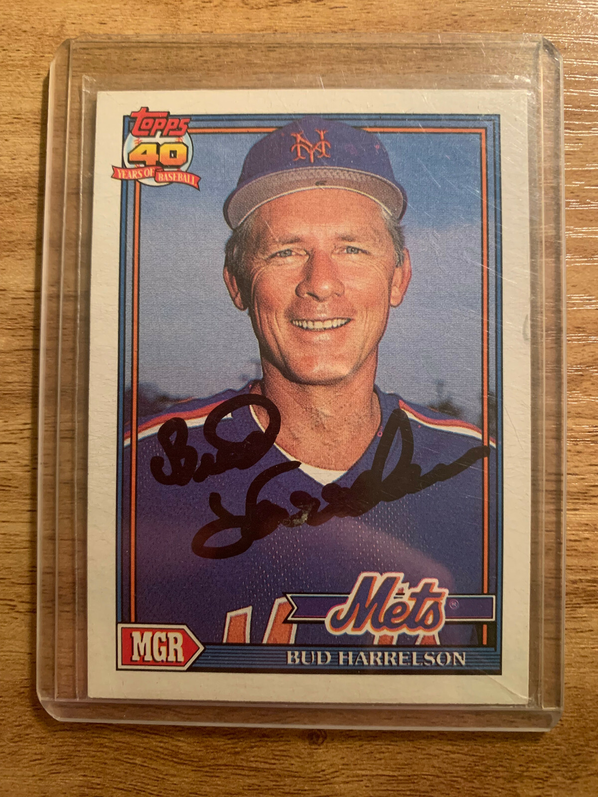 Bud Harrelson Signed 1991 Topps #261 Card New York Mets Auto Autograph ...