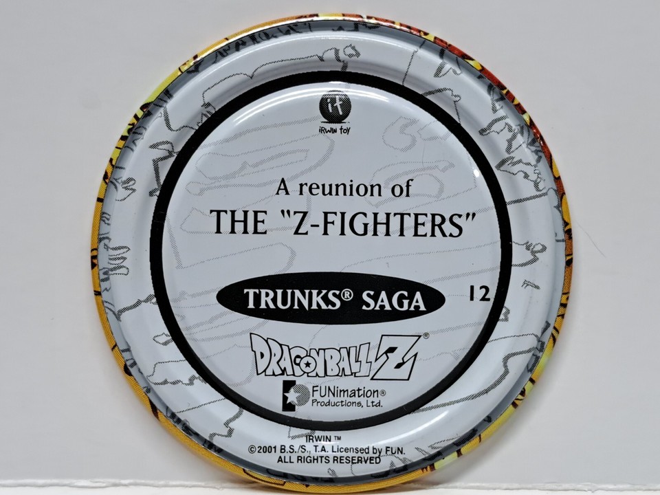 Dragon Ball Z Medallion Trunks Saga Z FORCE Vintage DBZ 2001 Irwin 2.25 ...