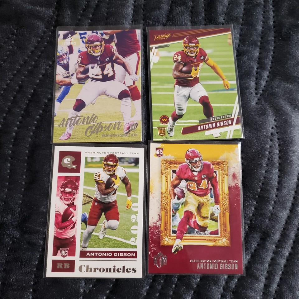 (10) ANTONIO GIBSON NFL Football Rookie Cards (Prizm Red Ice SP ...