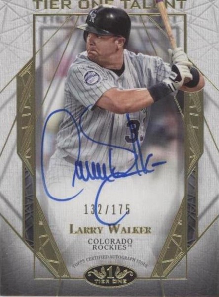 2022 Topps Tier One - Tier One Talent Autographs #T1TA-LW Larry Walker ...
