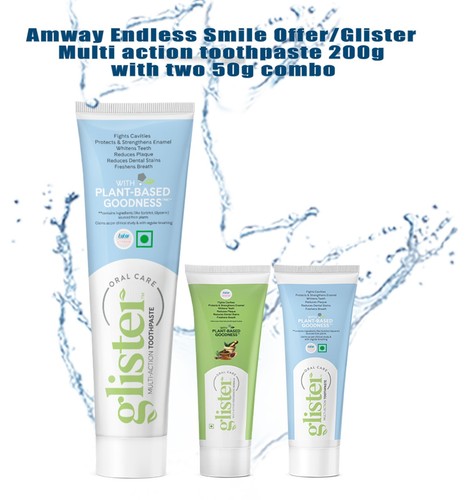 Amway Endless Smile Offer/Glister Multiaction toothpaste 200g with two ...