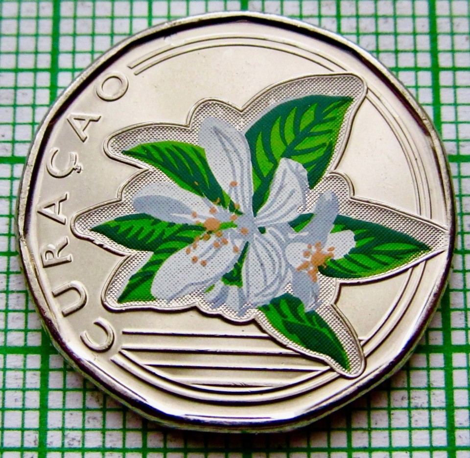 Curaçao Dutch Caribbean 2025 50 Cents, Orange Blossom Coloured UNC | eBay