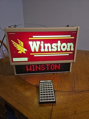 VINTAGE NOS 1992 WINSTON SIGN MOTION LIGHTED CIGARETTES STORE WINDOW ...