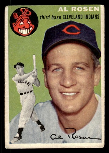 1954 TOPPS AL ROSEN 15 VG BASEBALL CLEVELAND INDIANS | eBay