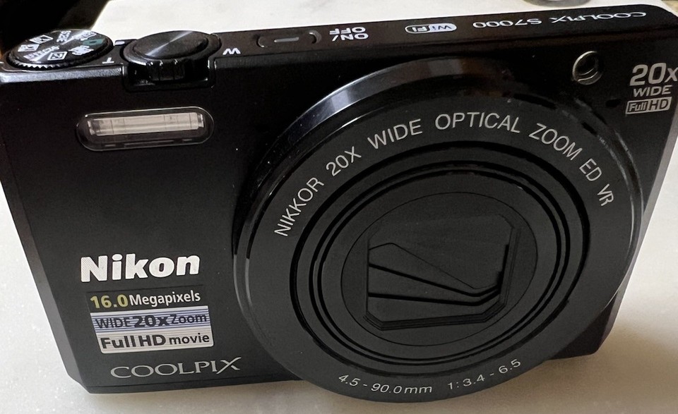 Nikon COOLPIX S7000 16.0MP Digital Camera W/ Battery, Link Cable, Case ...