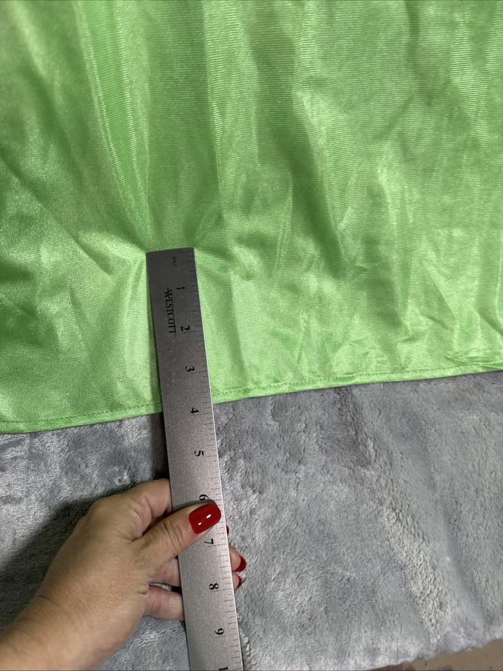 VTG Emerald Green Satin Night gown Lace Trim Sleep Dress Cottagecore 1X ...