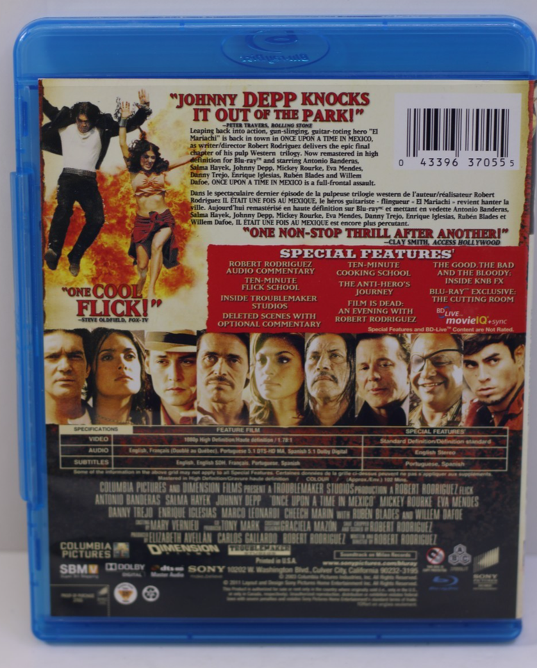 Once Upon a Time in Mexico (Blu-ray, 2003) Bilingual | eBay