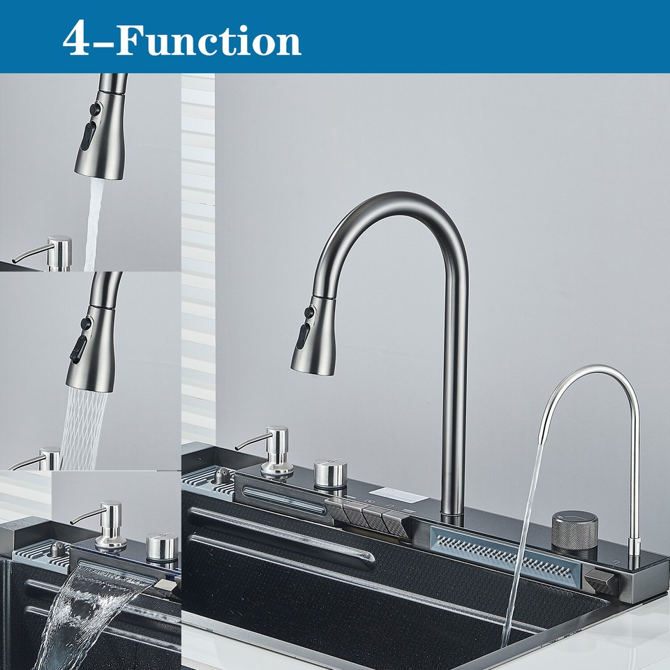 Single Bowl Stainless Steel Rectangular Kitchen Sink Undermount Pull ...