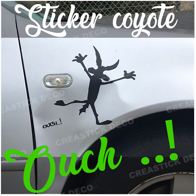 COYOTE Sticker crash autocollant Voiture humour carrosserie _ Road ...