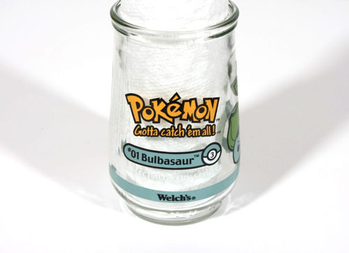 Pokémon #01 Bulbasaur 1999 Collectible Welch's Vintage Glass Jelly Jar ...