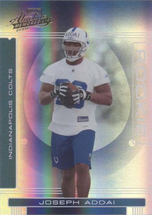 2006 Playoff Absolute Memorabilia - Rookie Joseph Addai #152 /999 (RC ...