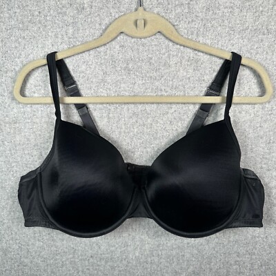 Cacique 44D Bra Black Underwire Womens Adjustable Back Closure Smooth ...