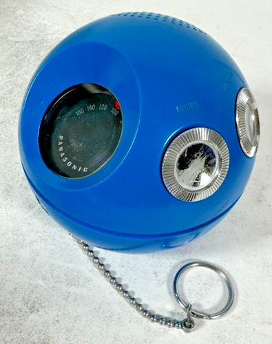 Vintage 1969 Panasonic Panapet "Blue" R-70 Model BALL Space Age AM ...