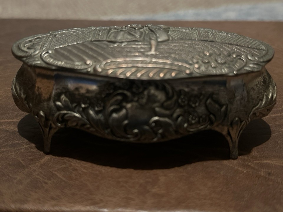 Trinket Box Lovely Early 20 Century Style Foreign Market Silver Colour ...