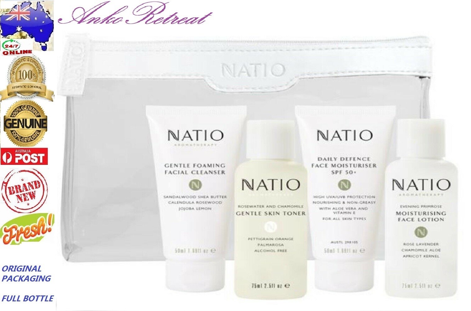 NATIO 5pc gift set skincare beauty kit brand new 100% genuine authentic ...