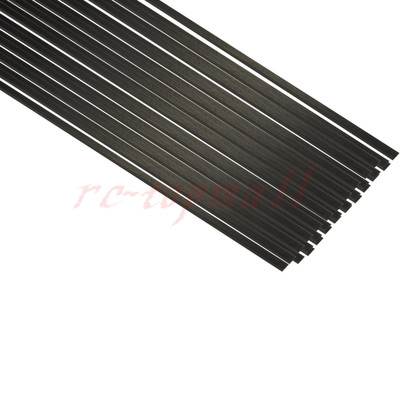 10pcs 0.6mm*3mm*500mm Flat Carbon Fiber Rods for Sand-Table RC Airplane ...