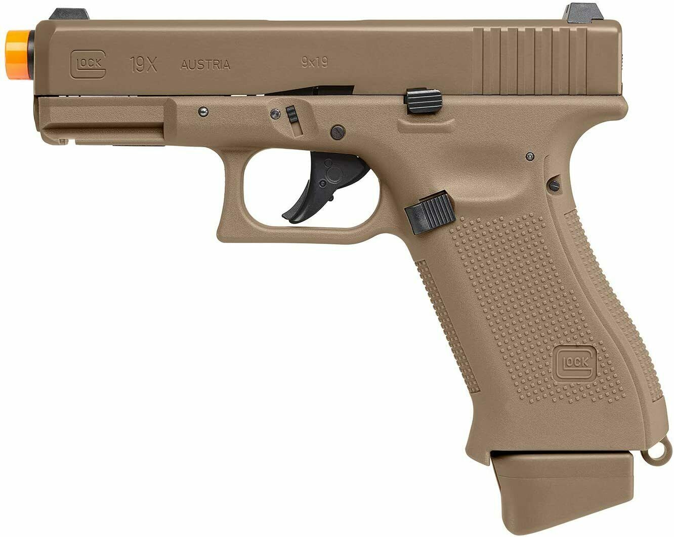 Umarex Glock G19X CO2 Half Blowback Coyote Tan Airsoft Pistol 2276338 ...