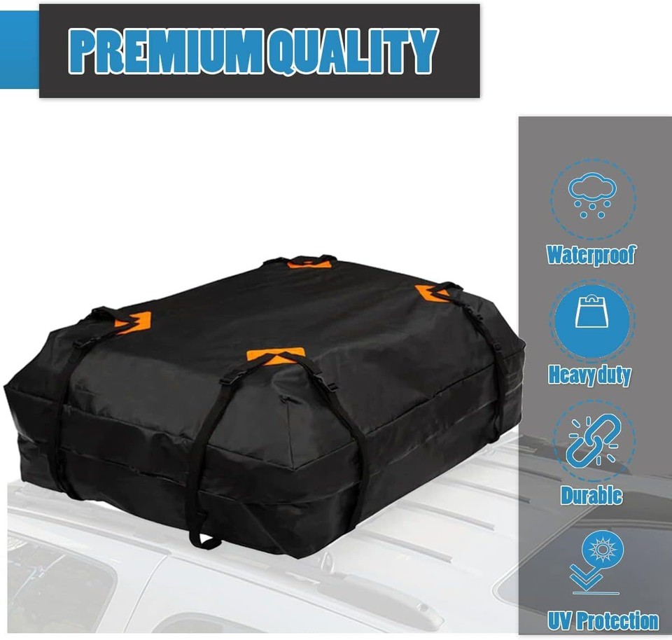 21 Cubic Feet Rooftop Cargo Carrier Bag Roof Top Luggage Bag For SUV ...