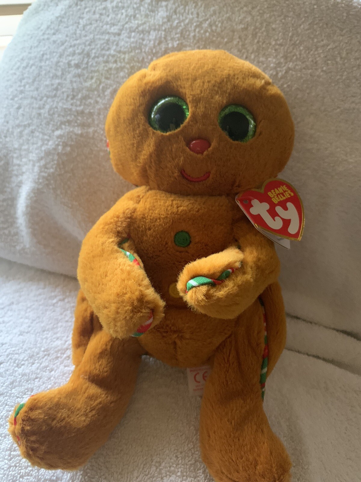 Ty Beanie Baby Bellies - CRISPIN the Christmas Gingerbread Man (6 Inch ...
