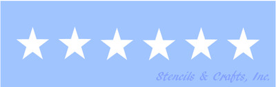 2" STAR STENCIL 6 STARS BORDER STENCILS TEMPLATE PAINT TEMPLATES NEW 13 ...