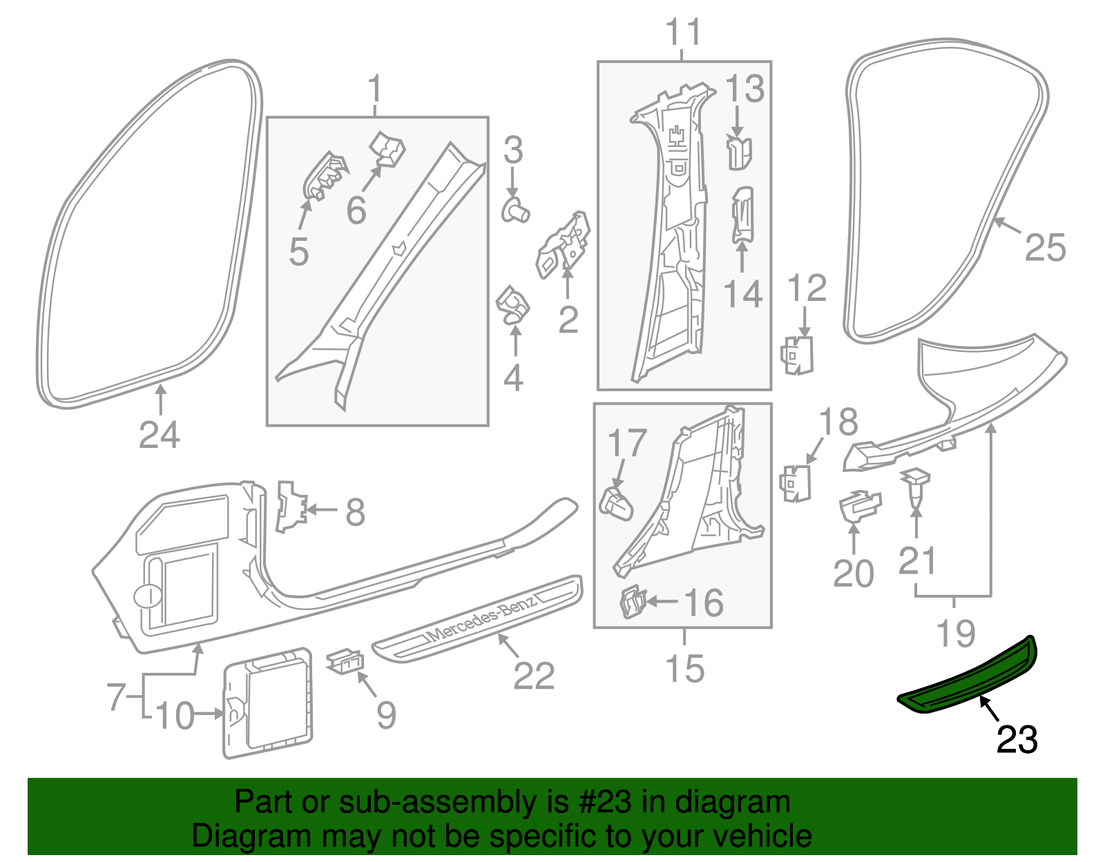 MERCEDES+OEM+2017+E400+Interior-rear+Sill+Plate+Right+2056800635 for ...
