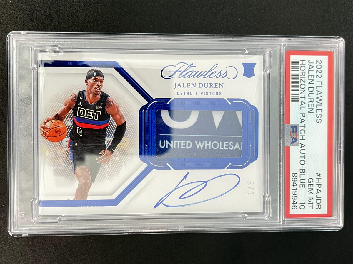 Jalen Duren 2022 Flawless #HPA-JDR Horizontal Patch Autographs - Blue ...