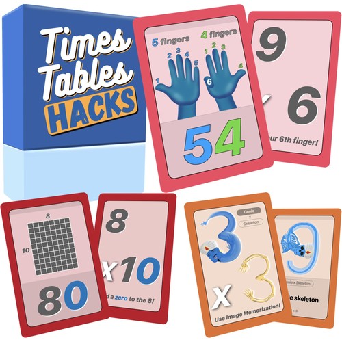Multiplication Flash Cards with Tricks for Kids - Times Tables Hacks: A ...
