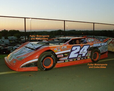 RICK ECKERT #24E DIRT LATE MODEL CAR 2007 8X10 PHOTO FORD FUSION YORK ...