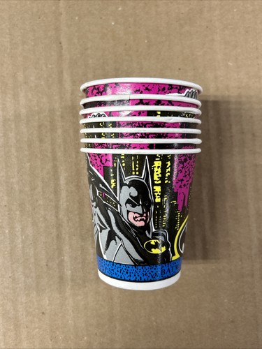 LOT OF 8 1991 DC BATMAN PAPER PARTY CUPS UNUSED RARE VINTAGE UNIQUE | eBay