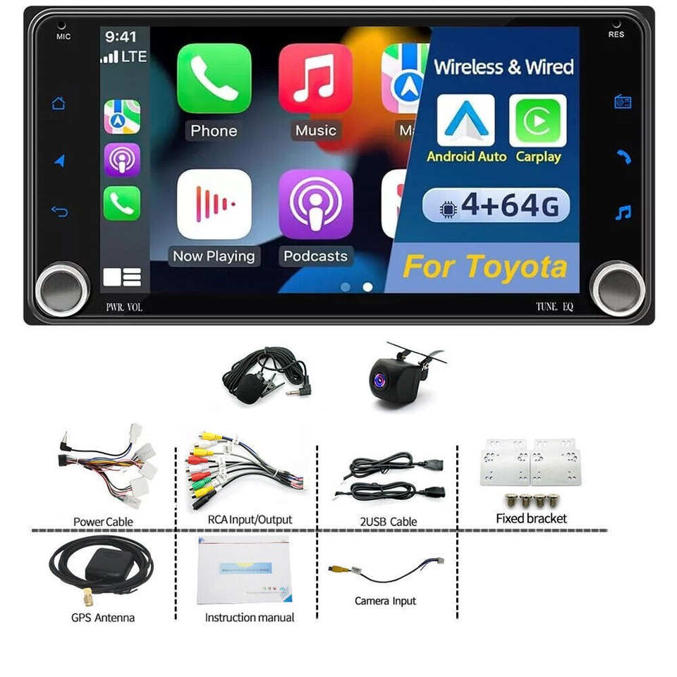 For Scion tC 2011-2016 Apple CarPlay Android 13 Car Stereo Radio 64G ...