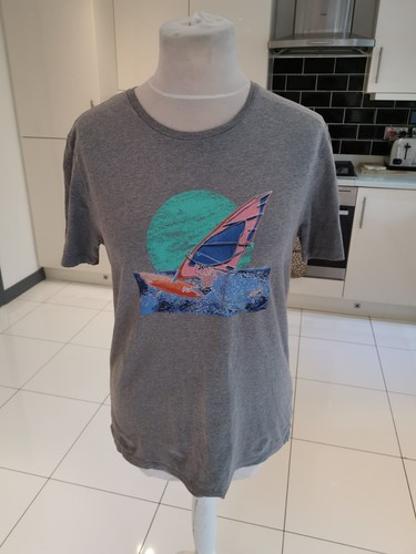 Mens Fat Face UK Medium Grey Marl Short Sleeves Crew Neck TShirt ...