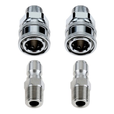 3/8 Inch NPT Male and Female Quick Connector Kit Stainless Steel For ...