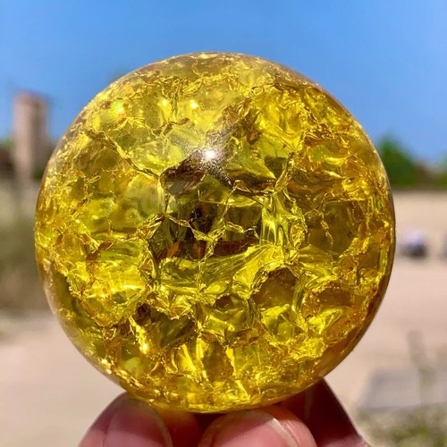 154G Natural Titanium Rainbow Quartz sphere Crystal ball Healing | eBay