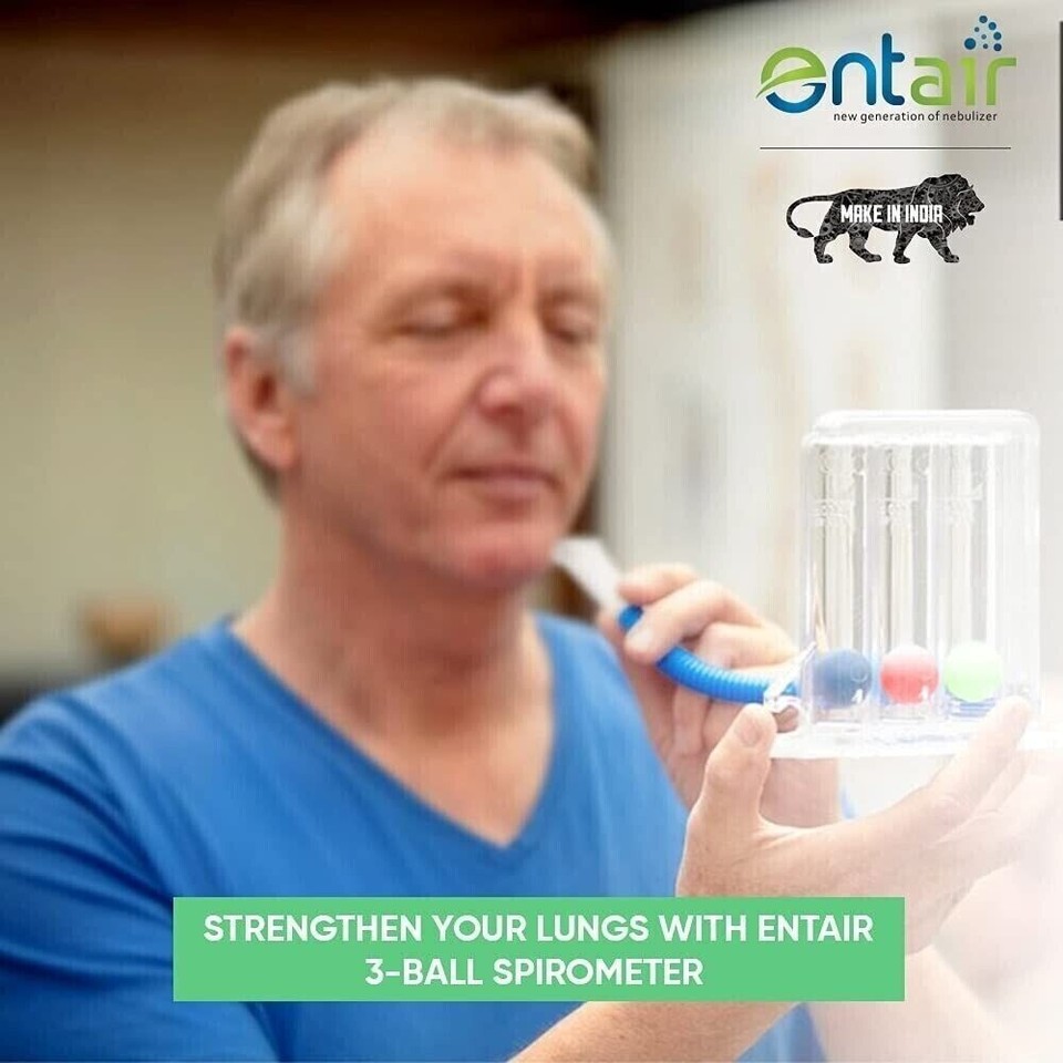 Breathing Lung Exerciser 3Ball Polyciser Respiratory Therapy Deep ...