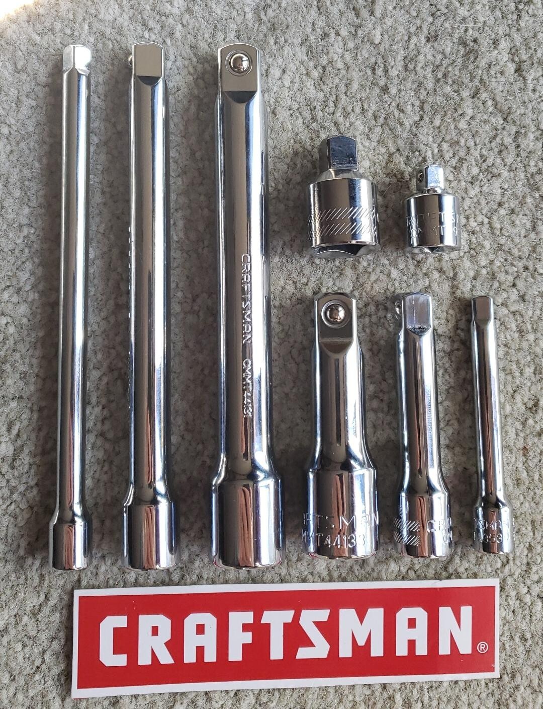 CRAFTSMAN 8pc 1/4 3/8 1/2 ratchet wrench socket extension adapter set | eBay