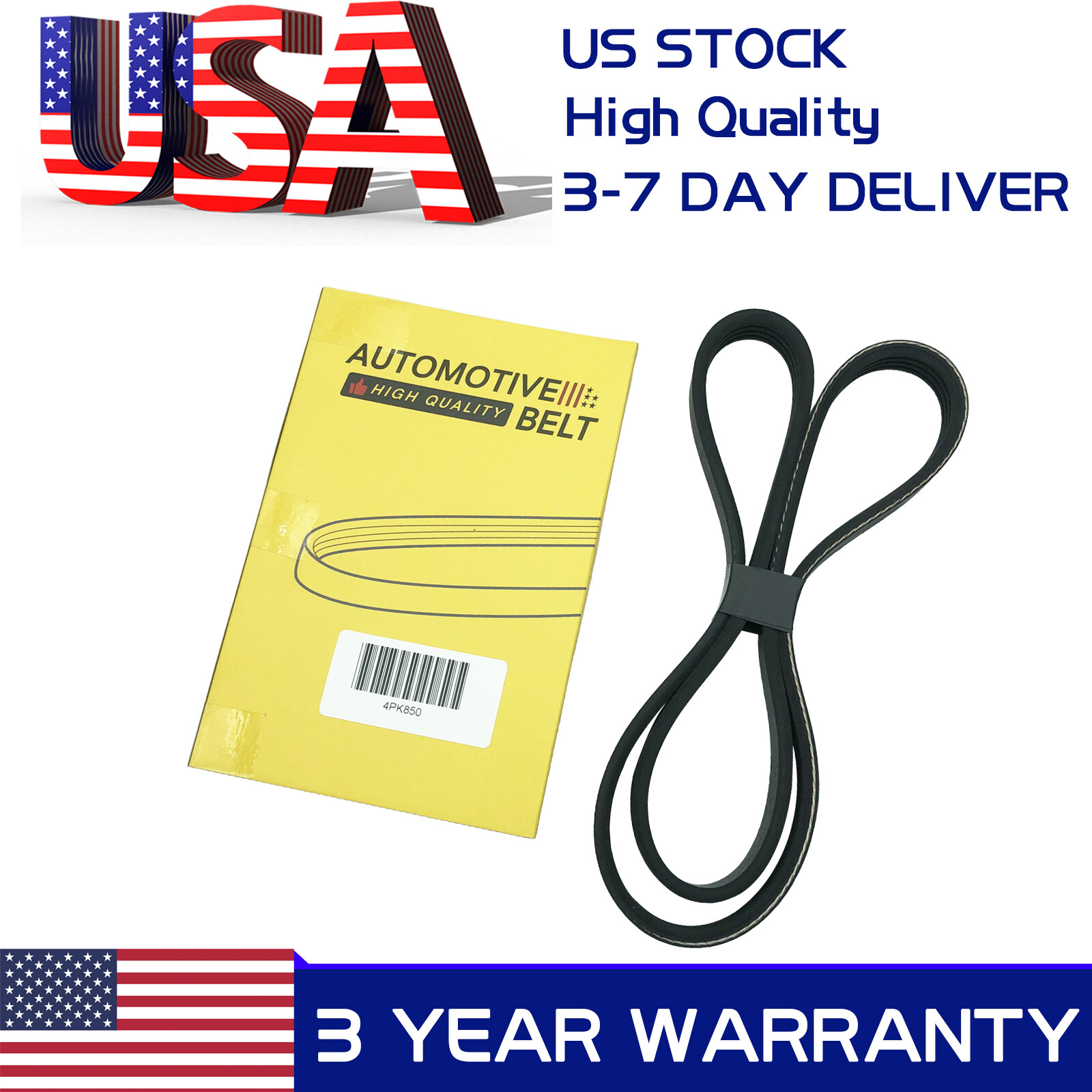 A/C Drive Belt Continental OEM 4PK850 for Hyundai Elantra Tucson Kia ...