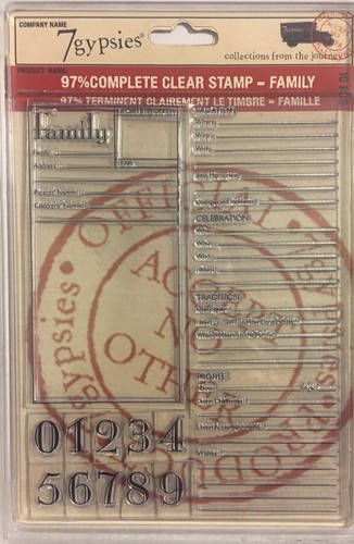7 Gypsies Clear Stamp-FAMILY 74427176808 | eBay