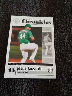 2020 Panini Chronicles Jesus Luzardo Oakland Athletics Rookie Baseball ...