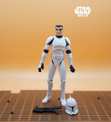 STAR WARS FIGURE 2008 ANIMATED CLONE WARS HIDDEN ENEMY SLICK CLONE ...
