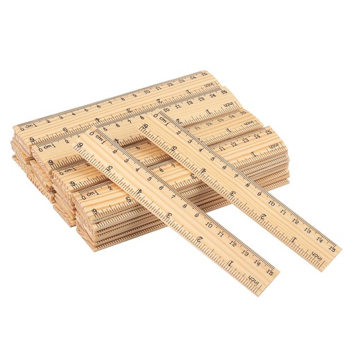 288 Packs Wooden Rulers, 6 Inch Double Sided Wood School Ruler for Home ...