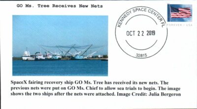 2019 SpaceX Ms. Tree Fairing Recovery Ship Gets New Nets Kennedy SC 22 ...