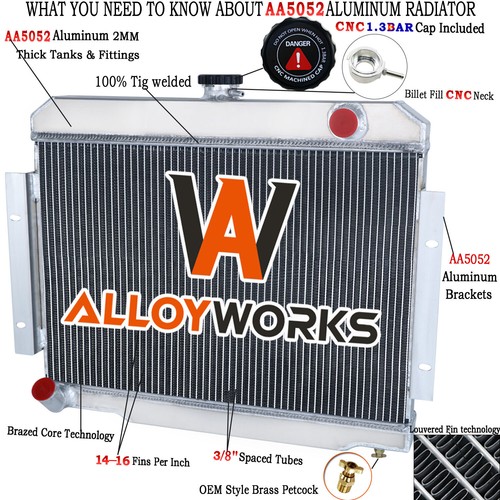 Aluminum 4 Row Radiator For 1972-86 Jeep CJ Series CJ5 CJ6 CJ7 ...