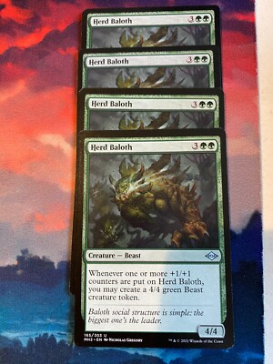 MTG Modern Horizons 2 Herd Baloth x 4 Plus Four Beast Tokens | eBay