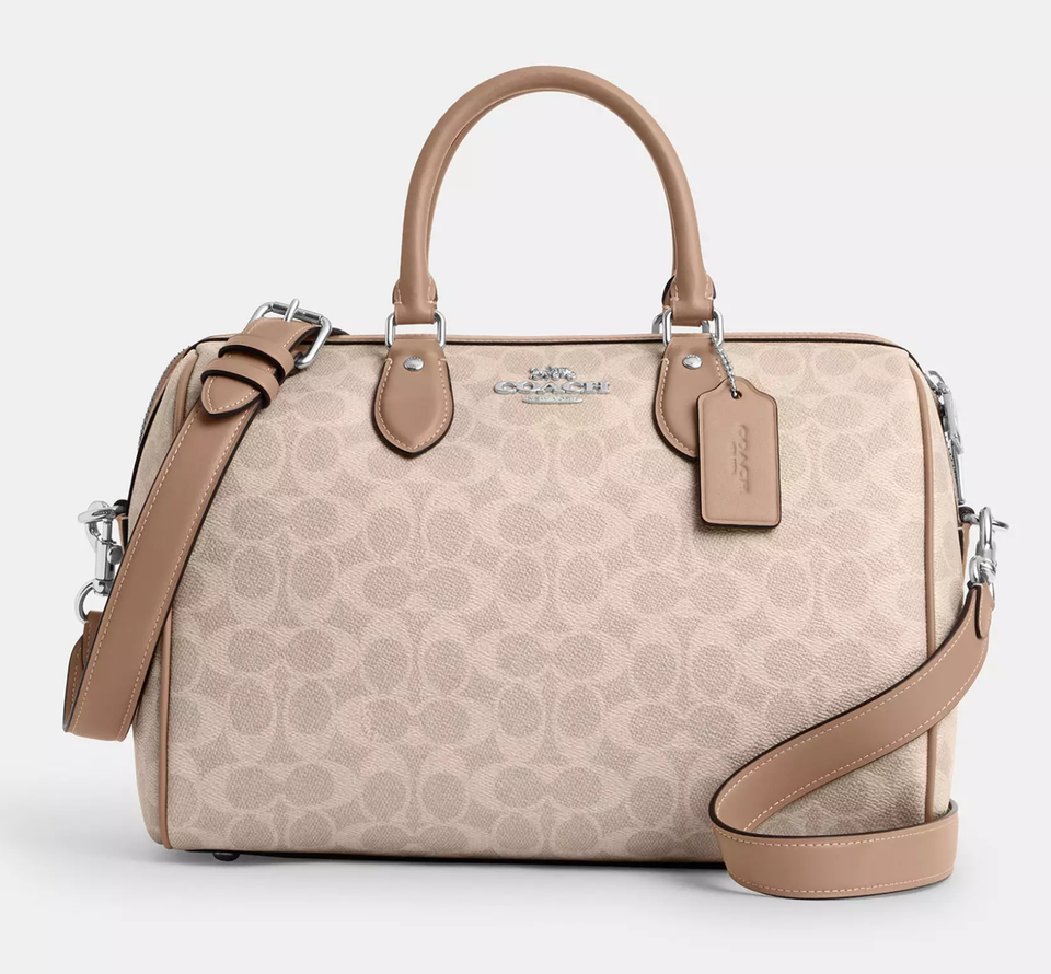 NWT Coach Rowan Large Satchel Bag In Signature Canvas CV960/CV959 | eBay