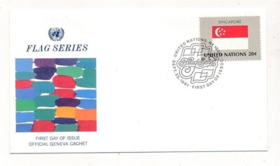 D328876 United Nations New York Bureau FDC Flag Series Singapore | eBay