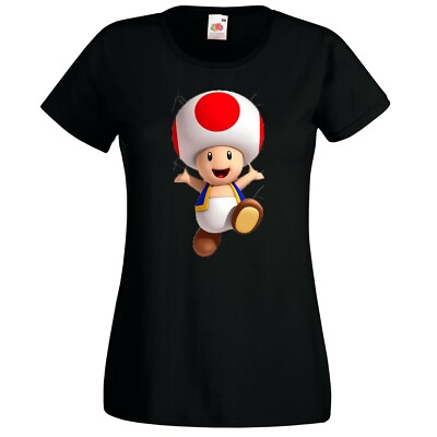 Youth Designz Damen T-Shirt Toad Print Lustig Spruch Mario Luigi Gaming ...